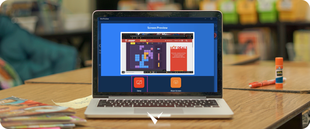 Preview a student’s screen before they share it with the class - Vivi